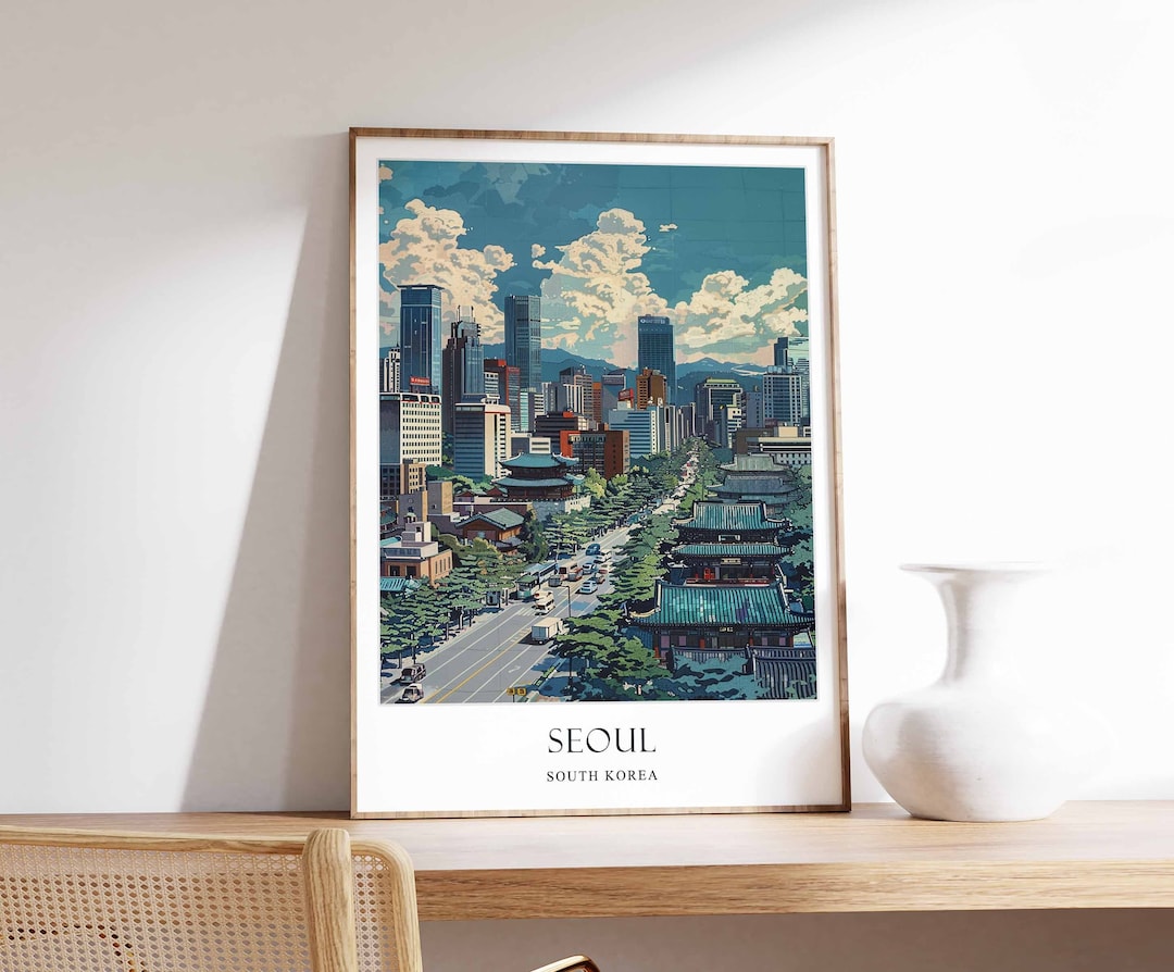 Seoul Poster, South Korea Poster, Asian Poster, Korean Poster, Seoul ...