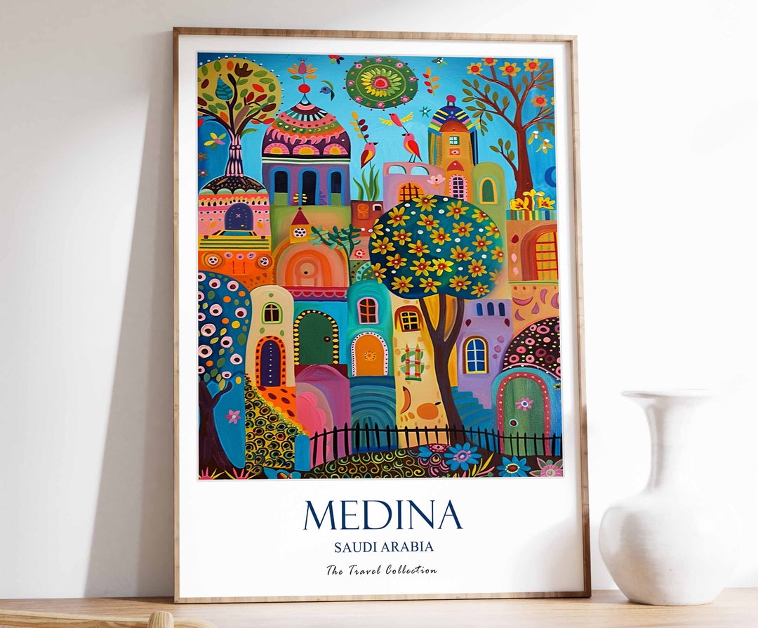 Medina Print, Medina Travel Poster, Saudi Arabia Poster, Islamic Decor ...