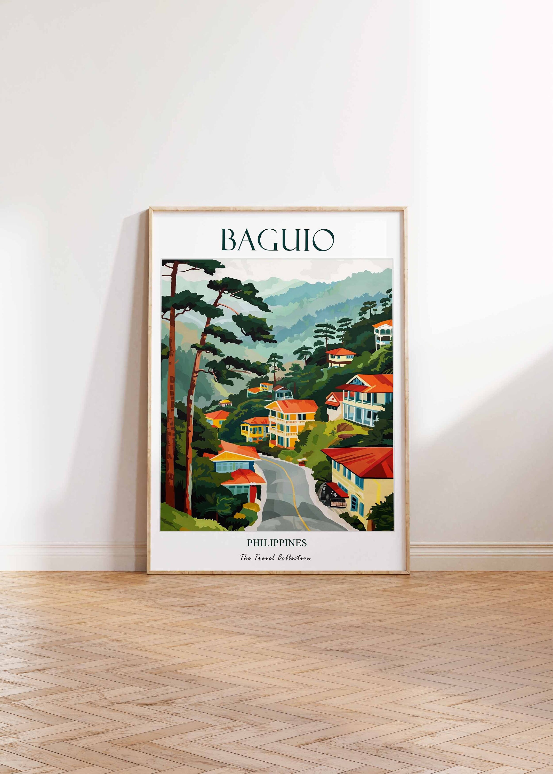 Baguio Poster, Travel Decor, Philippines Wall Art, Philippines Travel ...