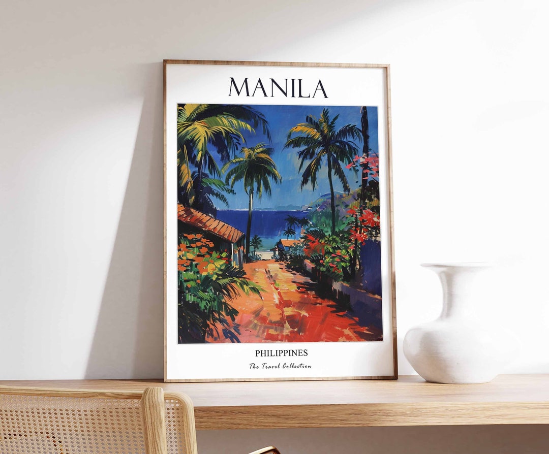 Manila Poster, Philippines Poster, Southeast Asia Poster, Asian Decor ...