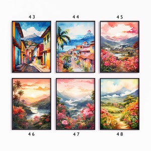 Cuba Poster Set, Latin American Travel Prints, Floral Art, Havana Decor ...