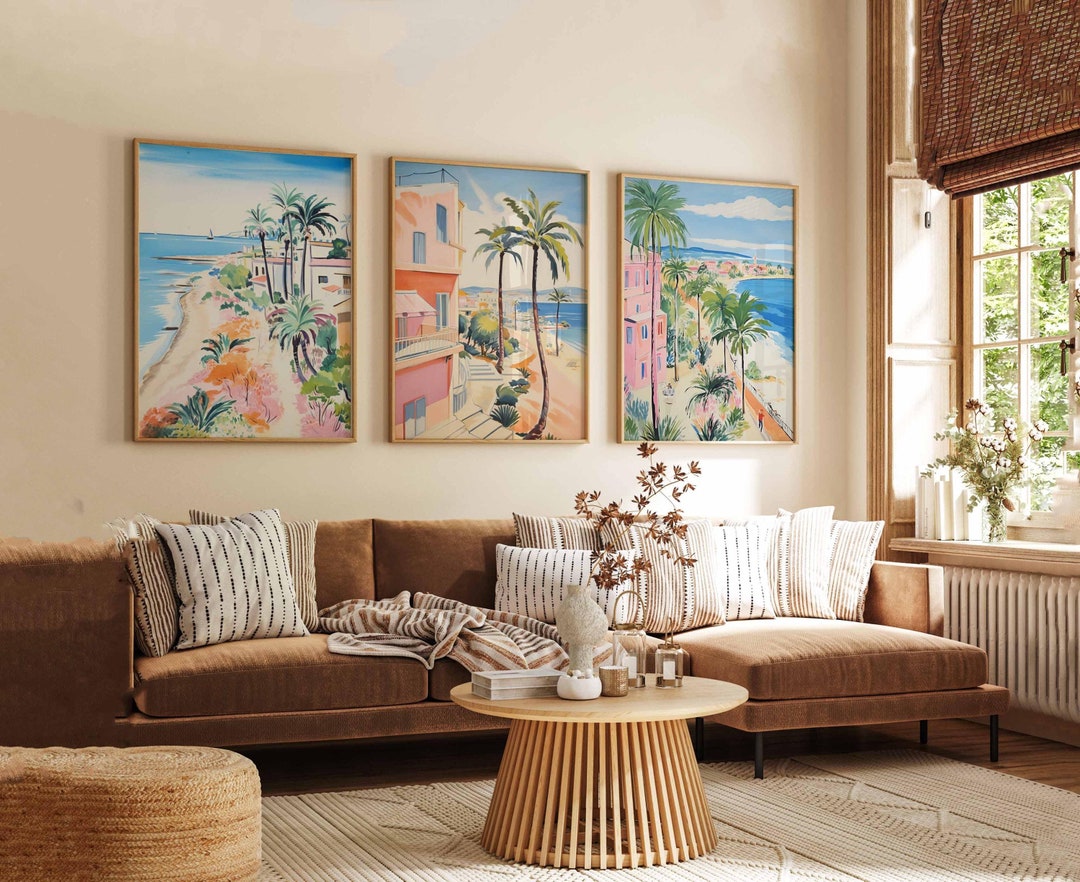 Set of 3 Paphos Posters, Cyprus Poster, Mediterranean Poster, History ...