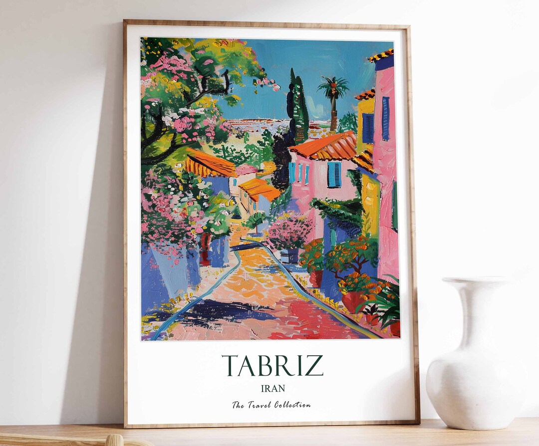 Tabriz Print, Tabriz Travel Poster, Middle East Travel Print, Islamic ...