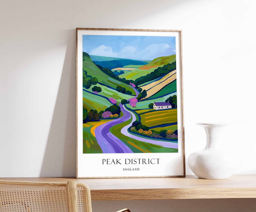 Peak District Poster, England Poster, UK Poster, British Poster, Peak ...