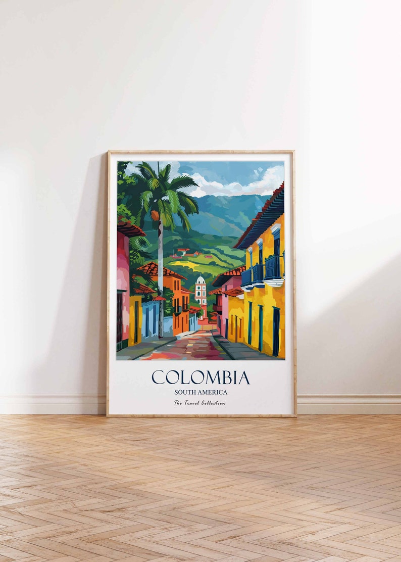 Colombia Print, Colombia Travel Poster, South America Travel Art ...