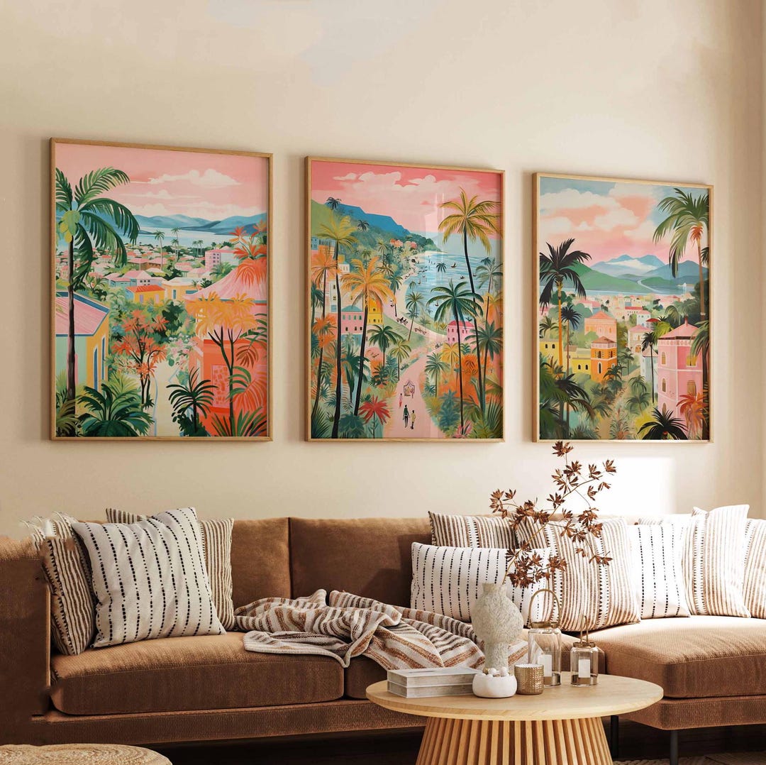 Set of 3 Haiti Posters, Haiti Travel Prints, Caribbean Wall Art Set ...