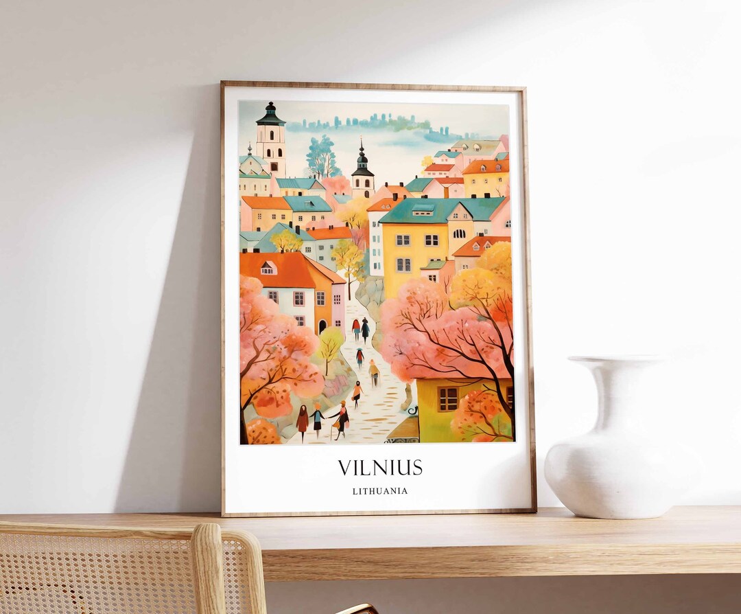 Vilnius Poster, Lithuania Poster, Baltic Poster, Baroque Poster, Old ...