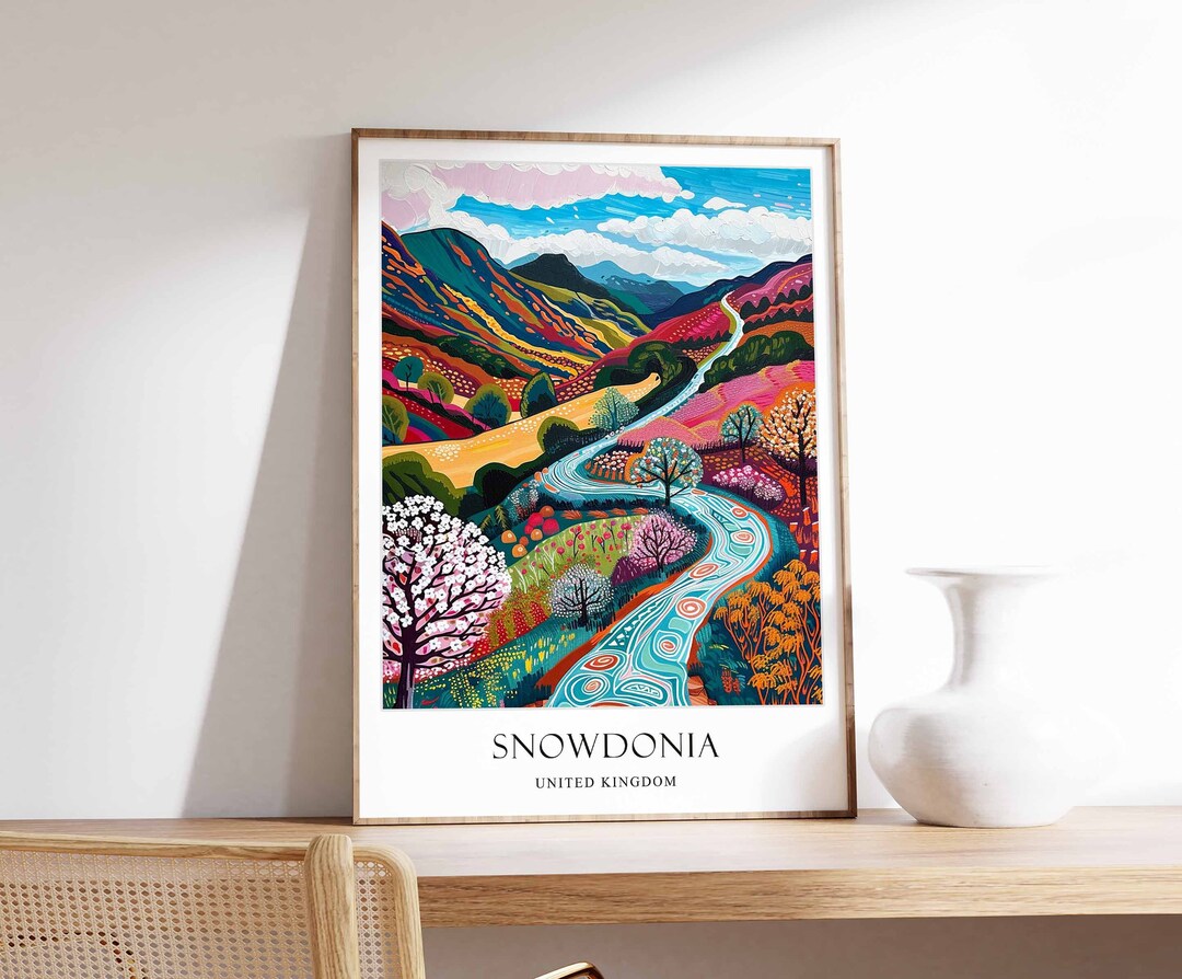 Snowdonia Poster, Wales Poster, Welsh Poster, Landscape Poster ...