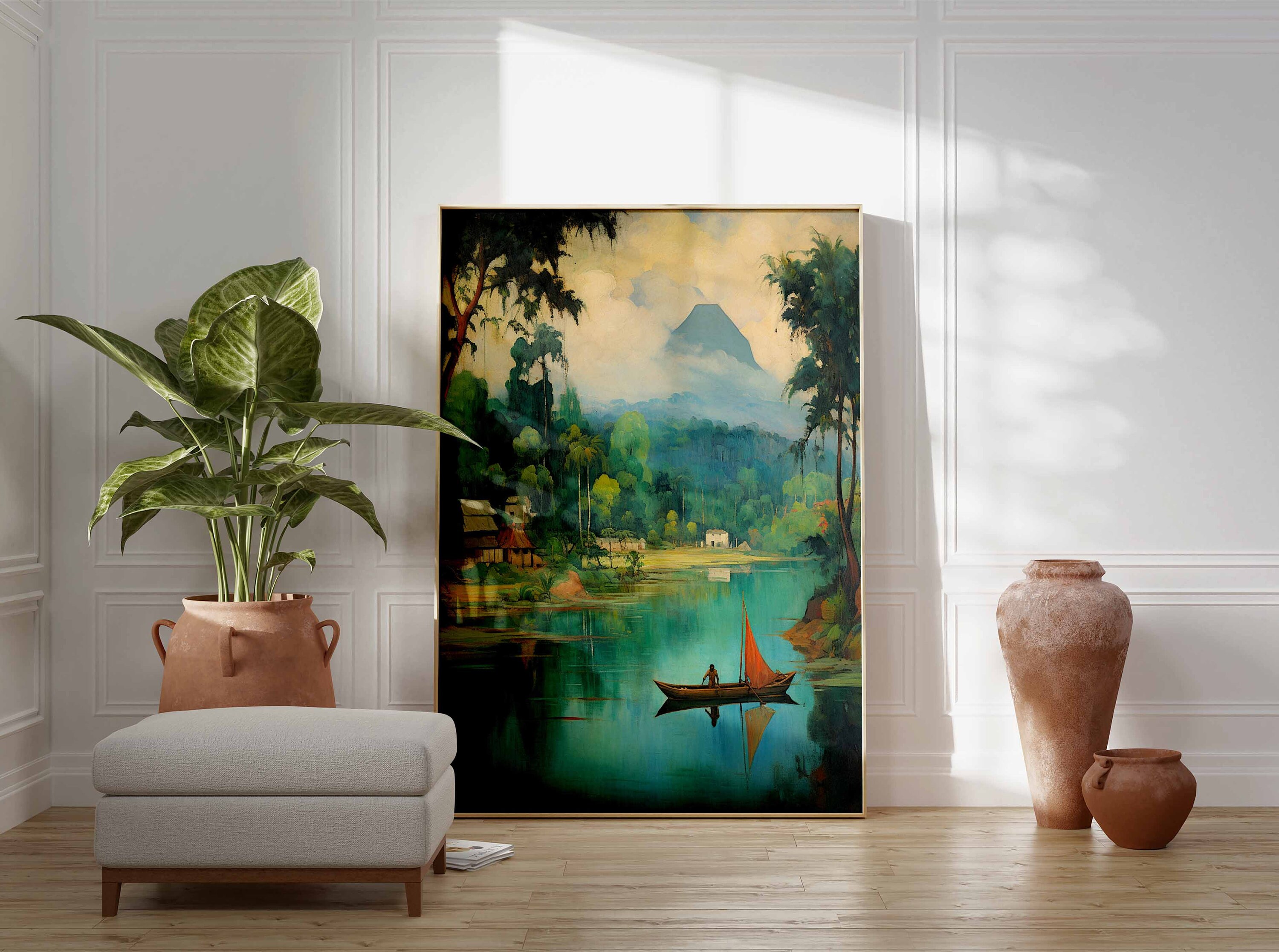 Bangladesh Travel Poster, Vintage Bangladeshi Art, Asian Wall Art ...