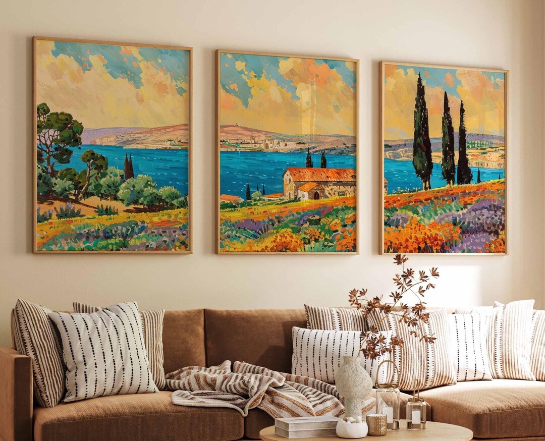 Set of 3 Israel Posters, Israel Travel Prints, Israel Art, Botanical ...