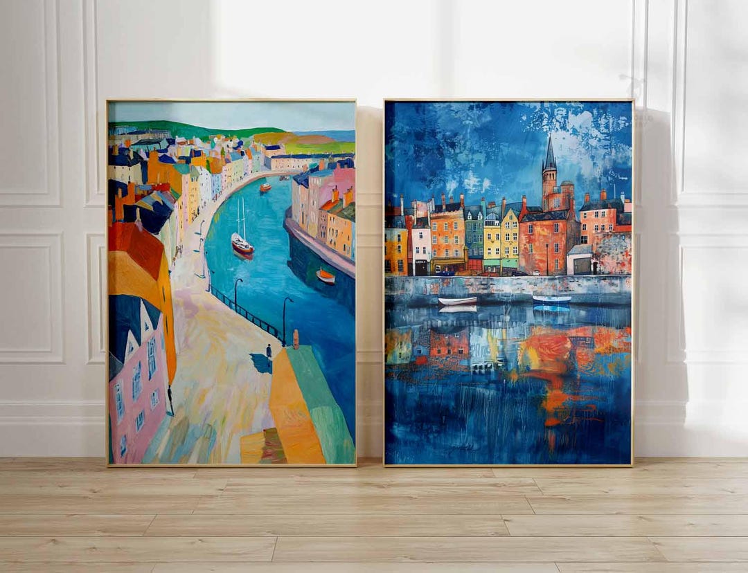 Set of 2 Limerick Posters, Ireland Travel Prints, Irish Wall Art ...