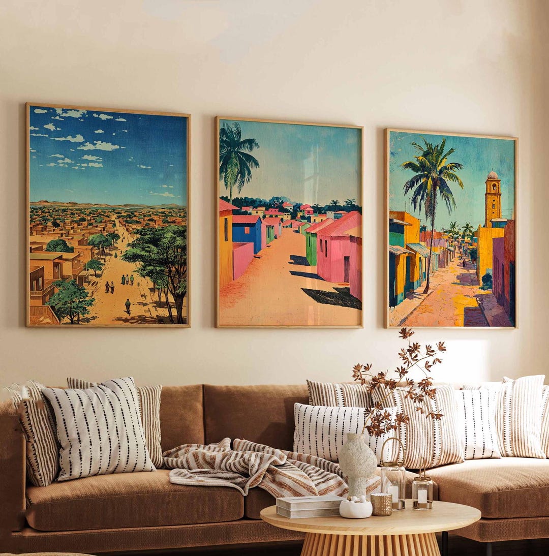 Set of 3 South Sudan Posters, African Travel Prints, South Sudan Wall ...