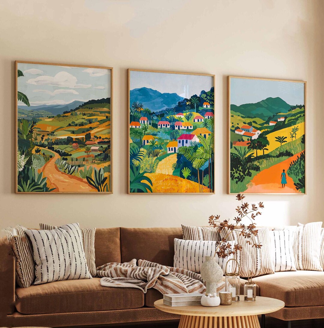 Set of 3 Rwanda Poster, Africa Poster, Safari Poster, Wildlife Poster ...