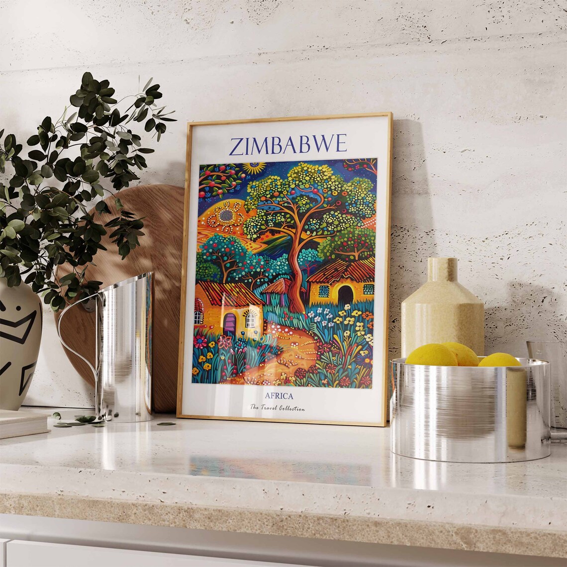Zimbabwe Poster, Africa Poster, African Print, Zimbabwe Wall Decor ...