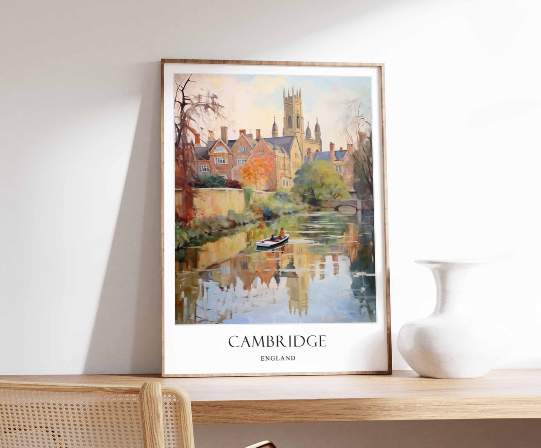 Cambridge Poster, England Poster, European Poster, Cambridge University ...