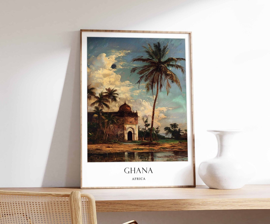 Ghana Poster, Ghana Wall Decor, Vibrant African Wall Art, Accra ...