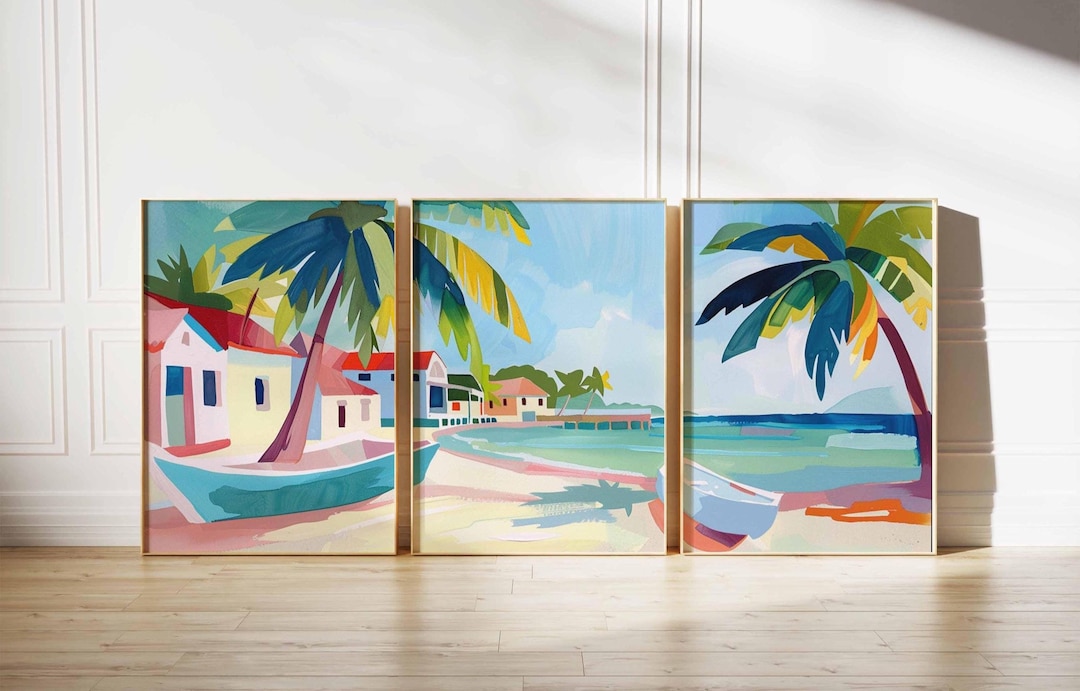 Set of 3 Belize Posters, Central America Travel Prints, Belize Wall Art ...