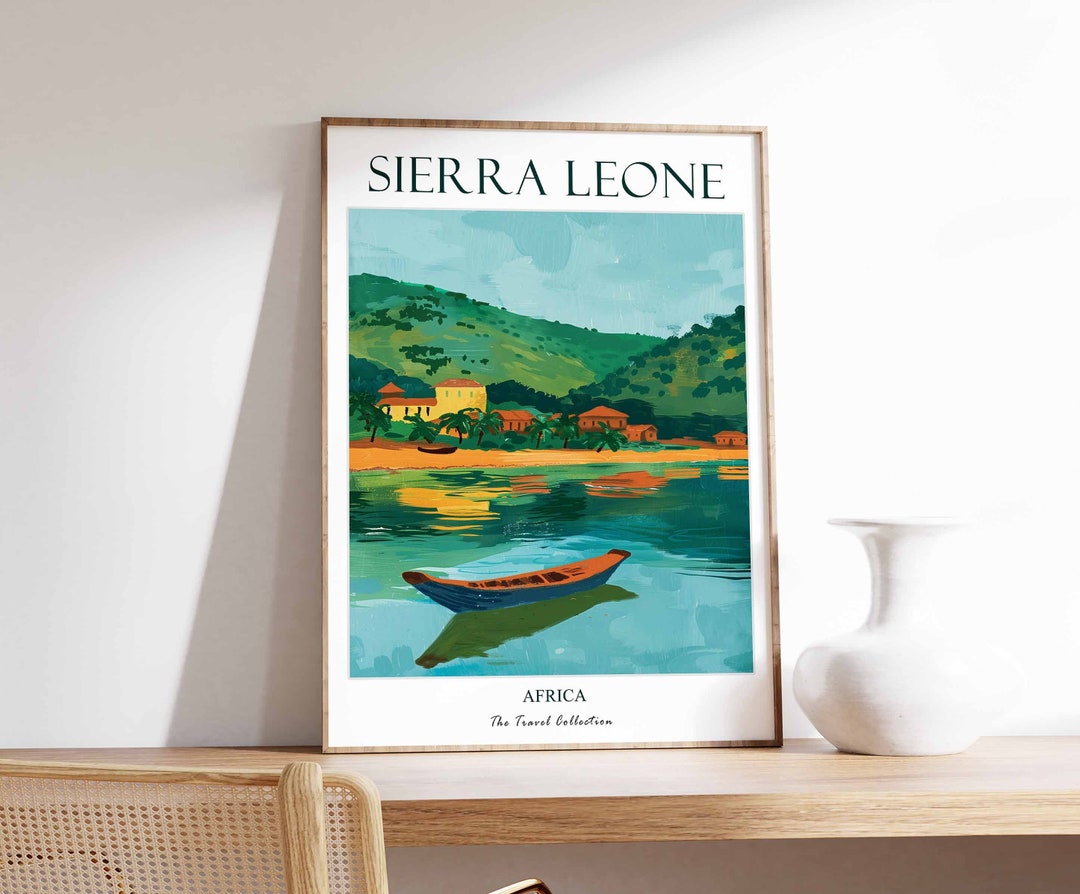 Sierra Leone Poster, Sierra Leone Wall Art, West Africa Poster, African ...