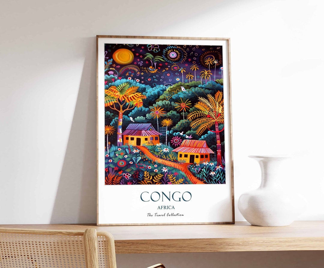 Congo Poster, Africa Poster, Jungle Poster, Rainforest Poster, Wildlife ...
