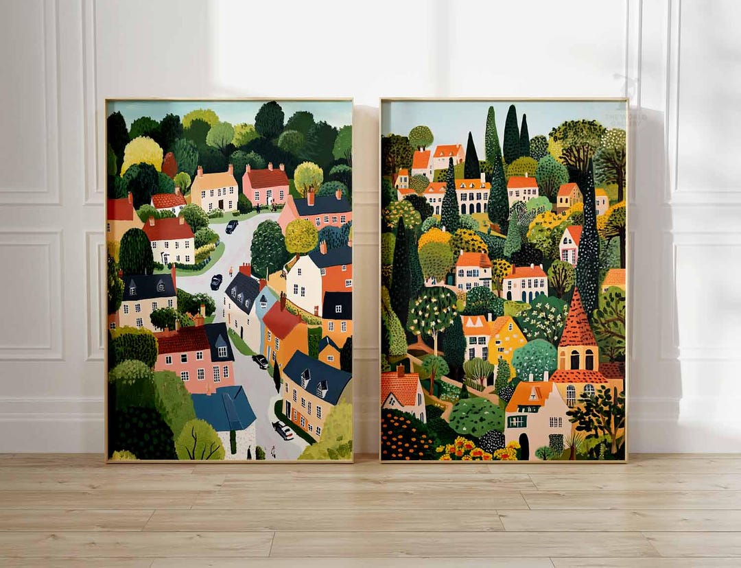 Set of 2 New Forest Posters, England Travel Prints, UK Countryside Wall ...