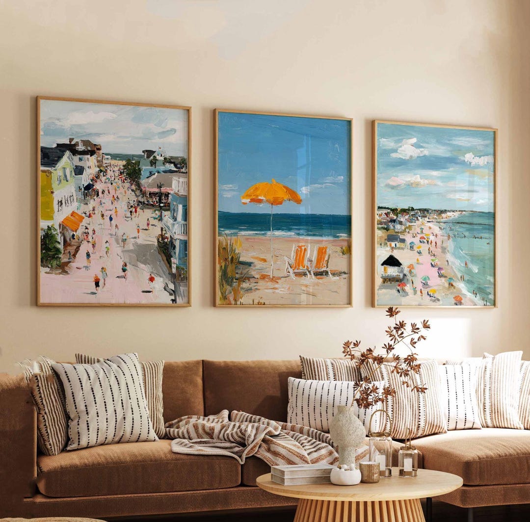 Set of 3 Rehoboth Posters, Delaware Beach Prints, Coastal Wall Art Sets ...
