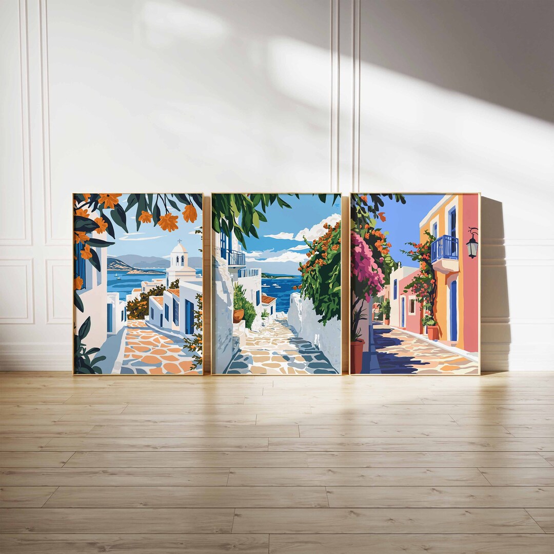 Set of 3 Kos Poster Set, Vintage Kos Art Set, Kos Poster, Greece Poster ...