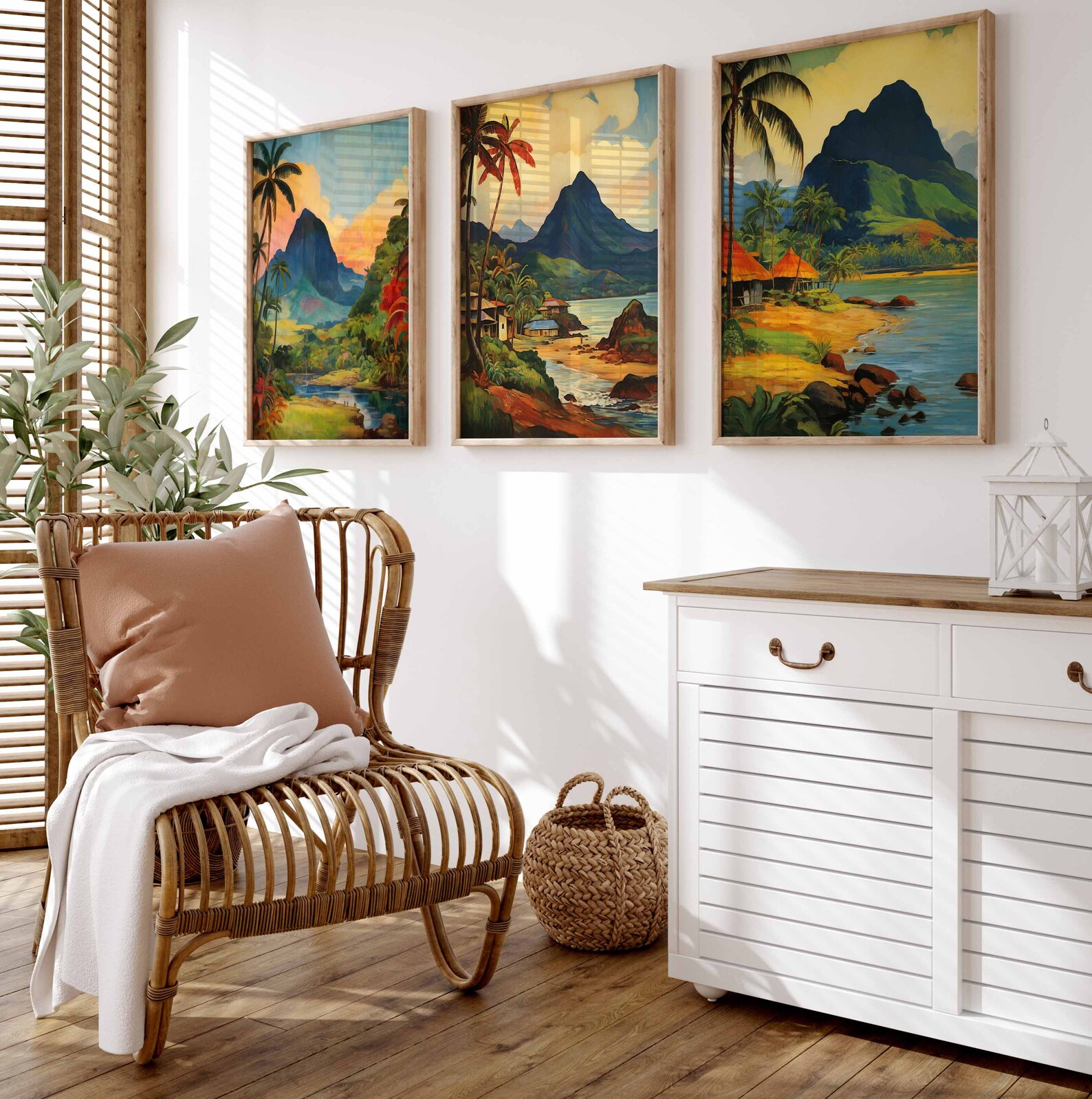 Set of 3 Rio De Janeiro Poster Set, Vintage Brazil Floral Prints ...