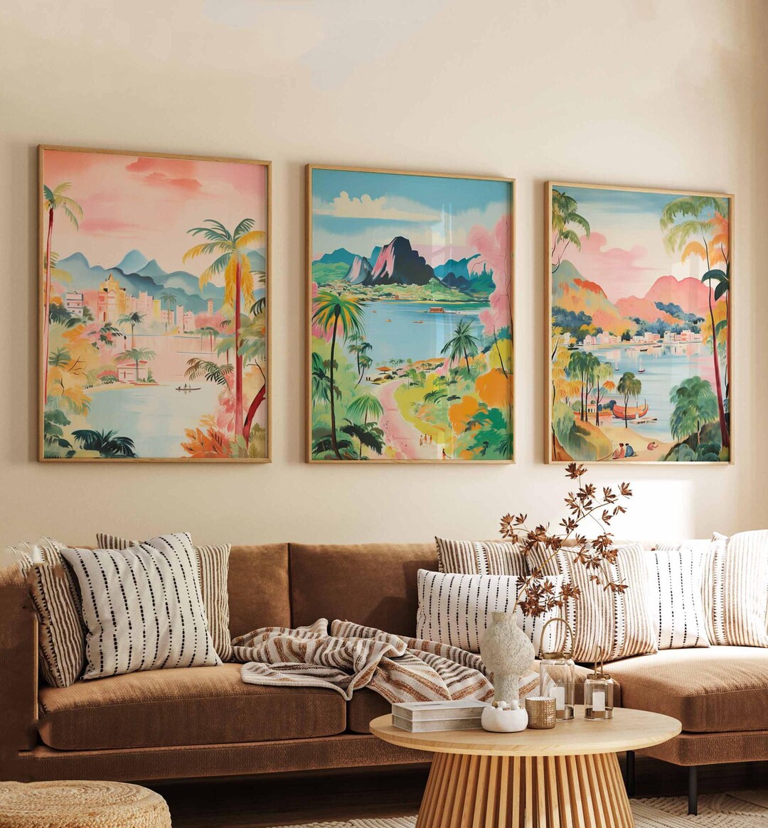Set of 3 Coron Posters, Coron Palawan Prints, Philippines Wall Art Set ...