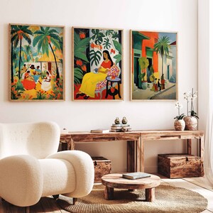 Set of 3 Cuba Travel Posters, Vintage Cuba Art, Havana Print, Caribbean ...