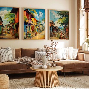 Set of 3 Philippines Poster Set, Vintage Filipino Floral Prints ...