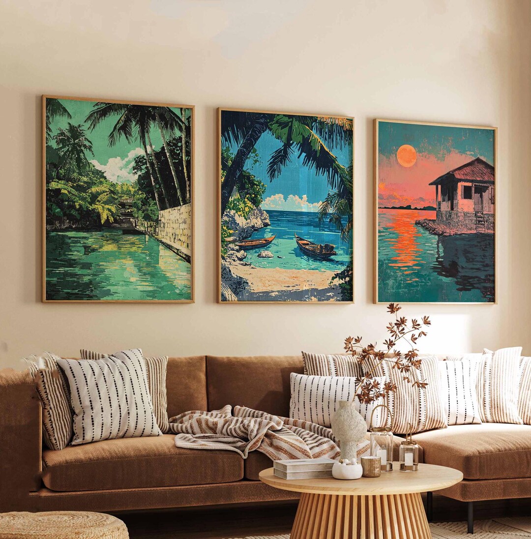 Set of 3 Cebu Posters, Philippines Travel Posters, Cebu Prints, Island ...