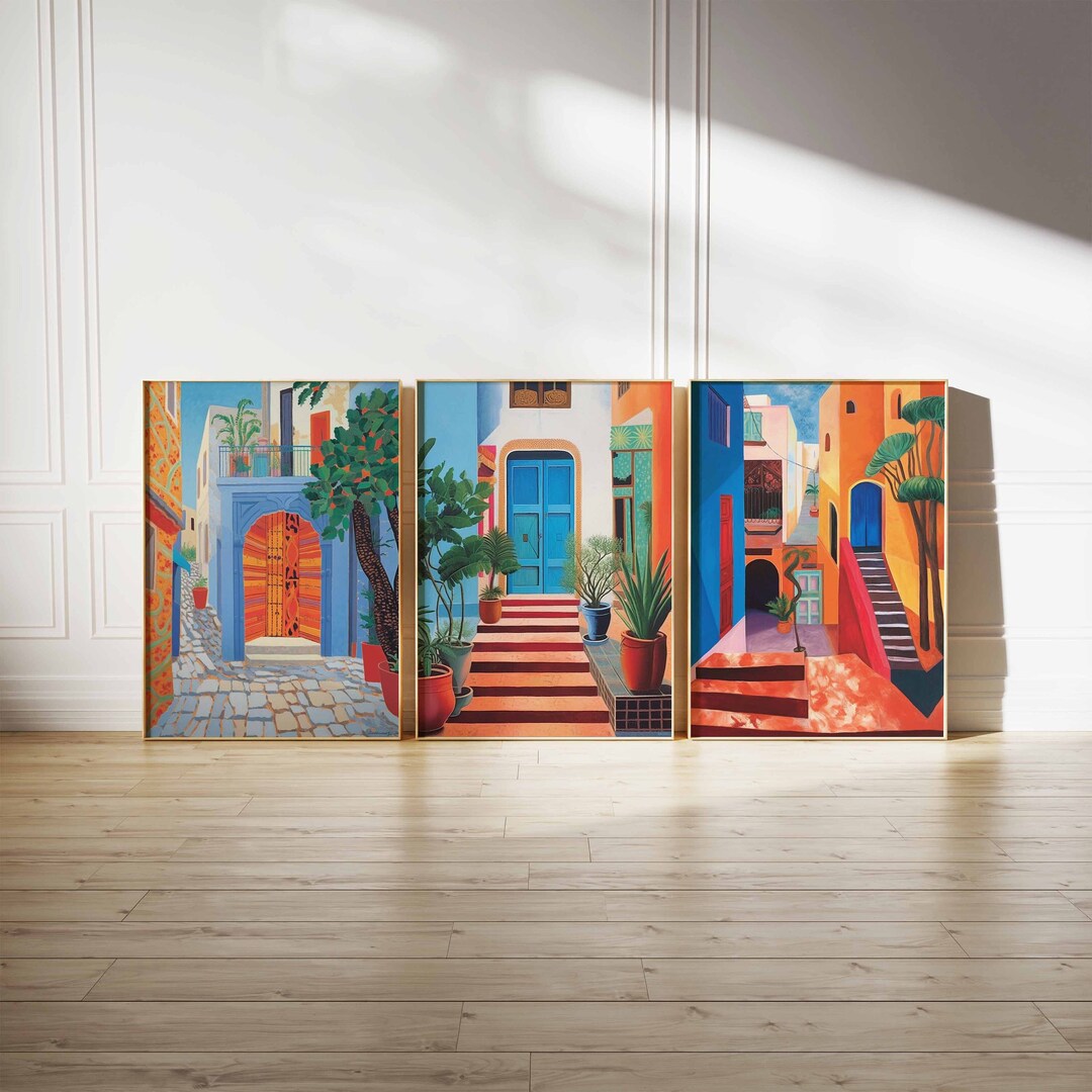 Set of 3 Moroccan Posters, Vintage Moroccan Aesthetic Prints, Morocco ...