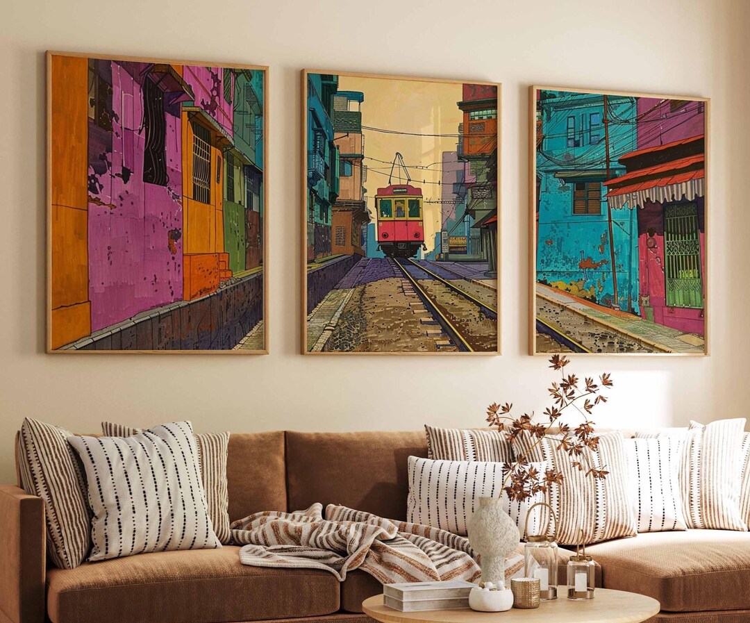 Set of 3 Mumbai Posters, Indian Travel Prints, India Art, Hindu Wall ...