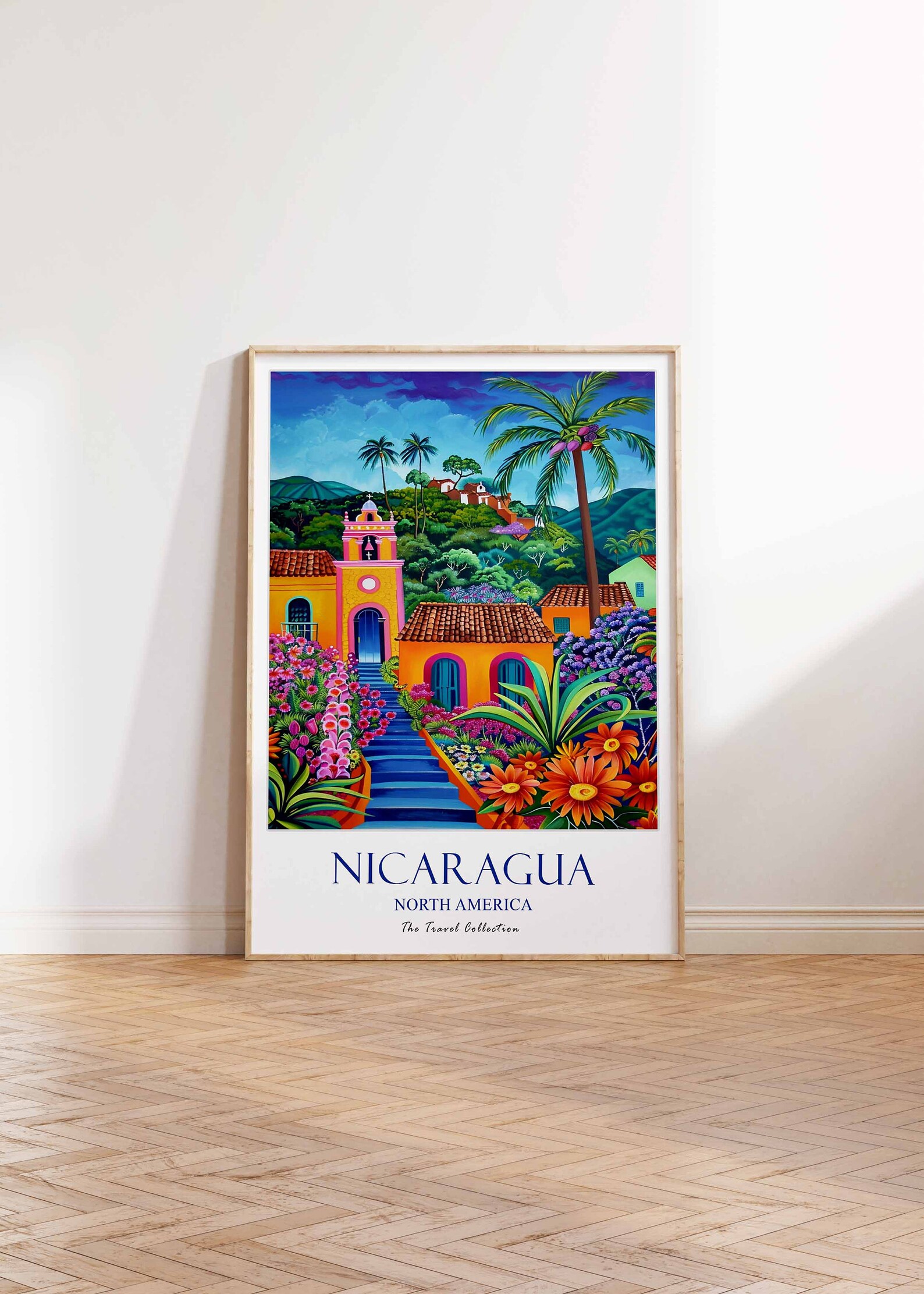 Nicaragua Print, Nicaragua Travel Poster, North America Travel Poster ...