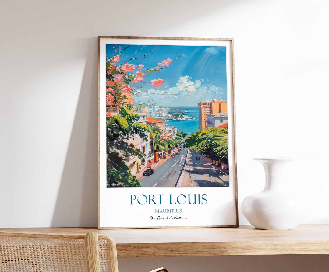 Port Louis Poster, Mauritius Poster, Indian Ocean Poster, African ...