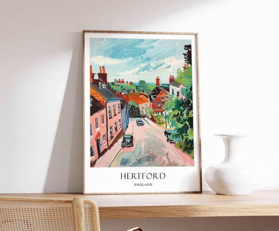 Hertford Poster, England Poster, UK Poster, Hertfordshire Poster ...