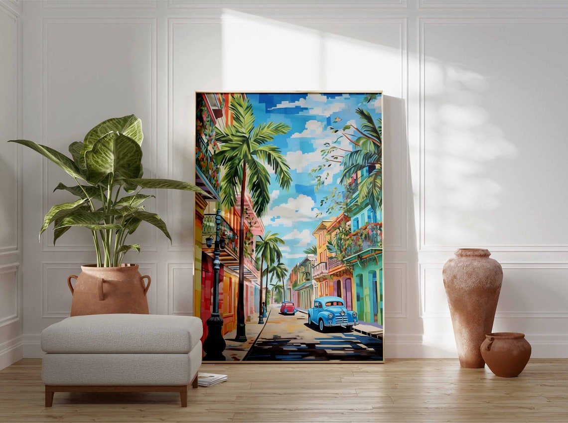 Cuba Travel Print, Vintage Cuba Art Poster, Havana Print, Caribbean ...