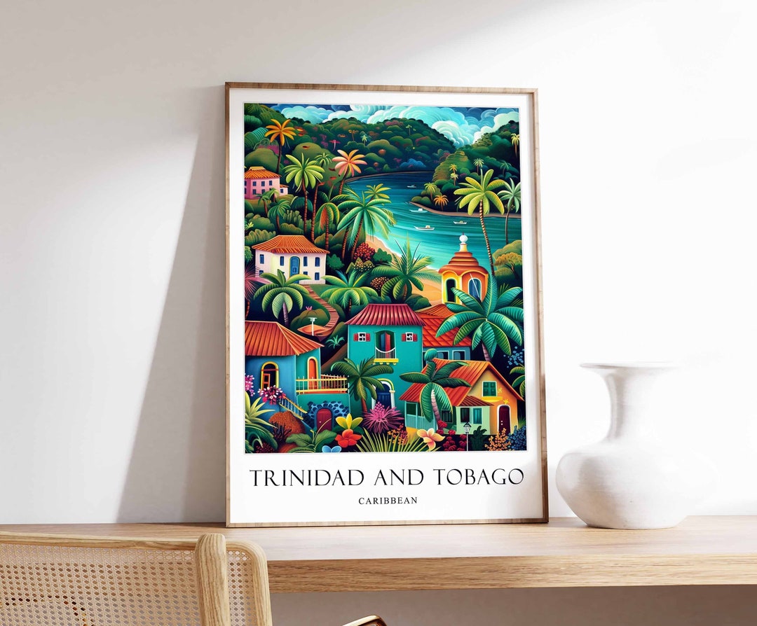 Trinidad and Tobago Poster, Caribbean Poster, Trinidad and Tobago Art ...