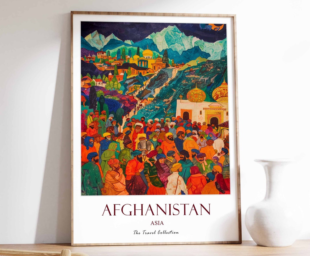 Afghanistan Travel Print, Vintage Afghan Art Poster, Kabul Print ...