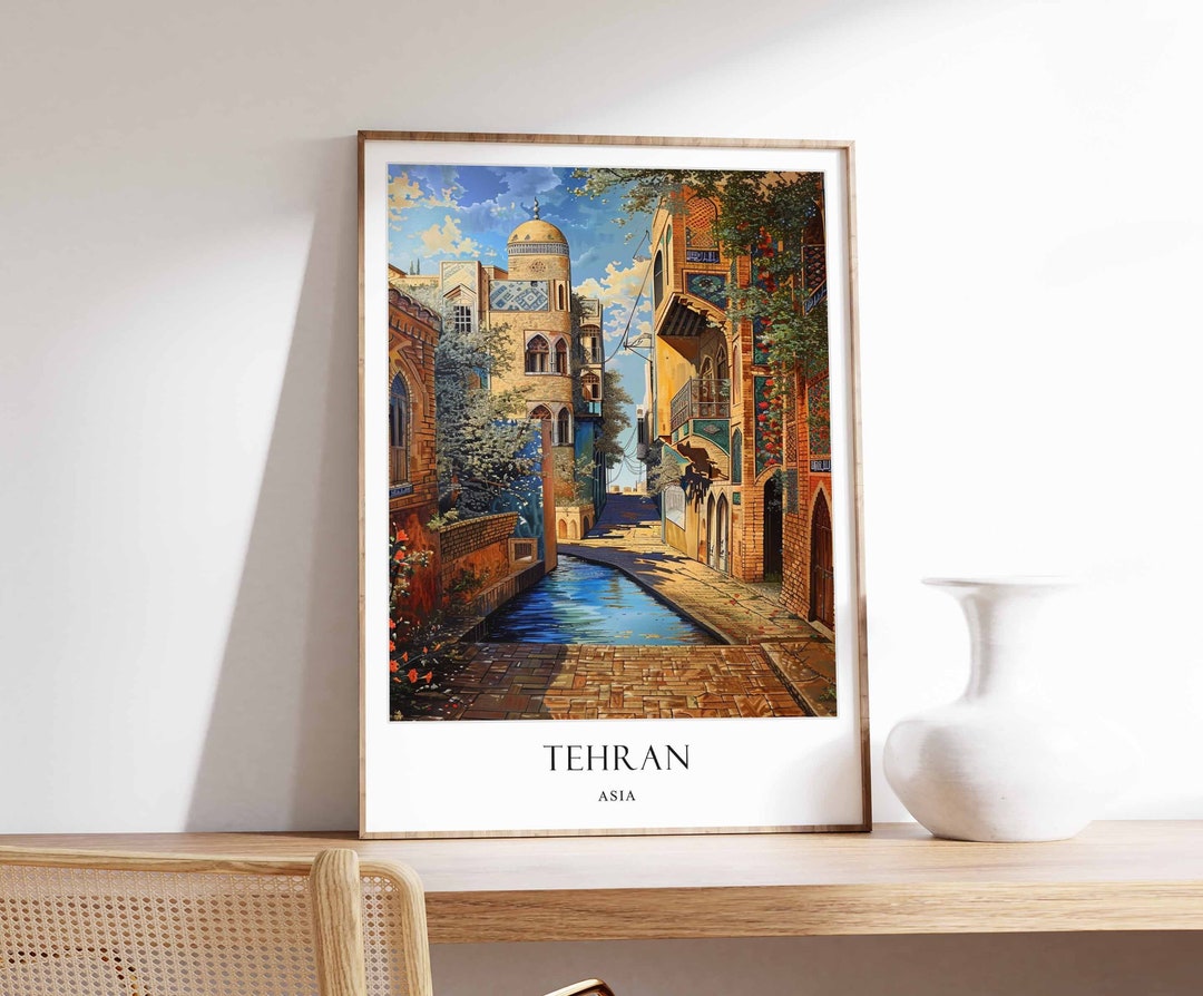Tehran Poster, Islamic Decor, Islamic Art, Middle Eastern Art, Tehran ...