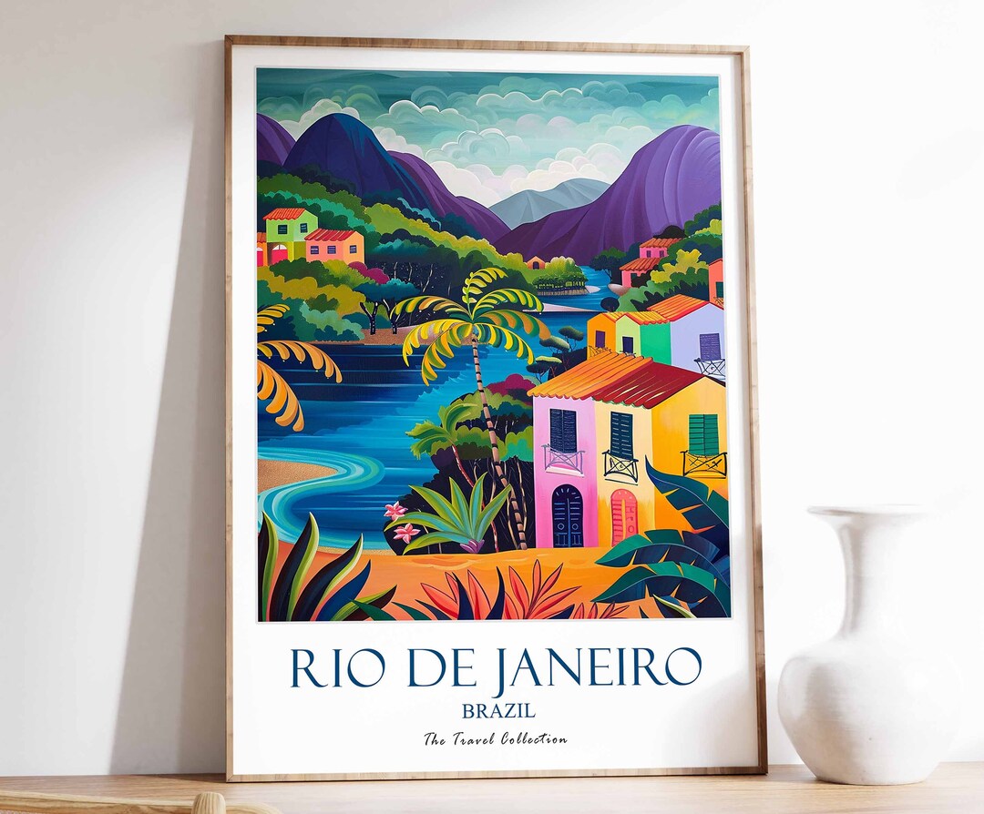 Rio De Janeiro Print, Rio De Janeiro Travel Poster, Brazil Travel Print ...
