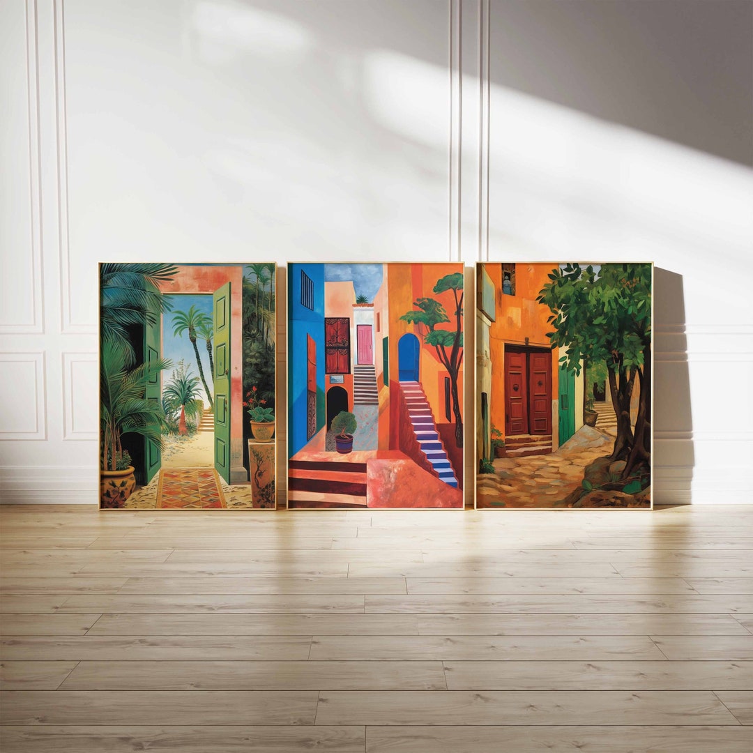 Set of 3 Moroccan Posters, Vintage Moroccan Aesthetic Prints, Morocco ...