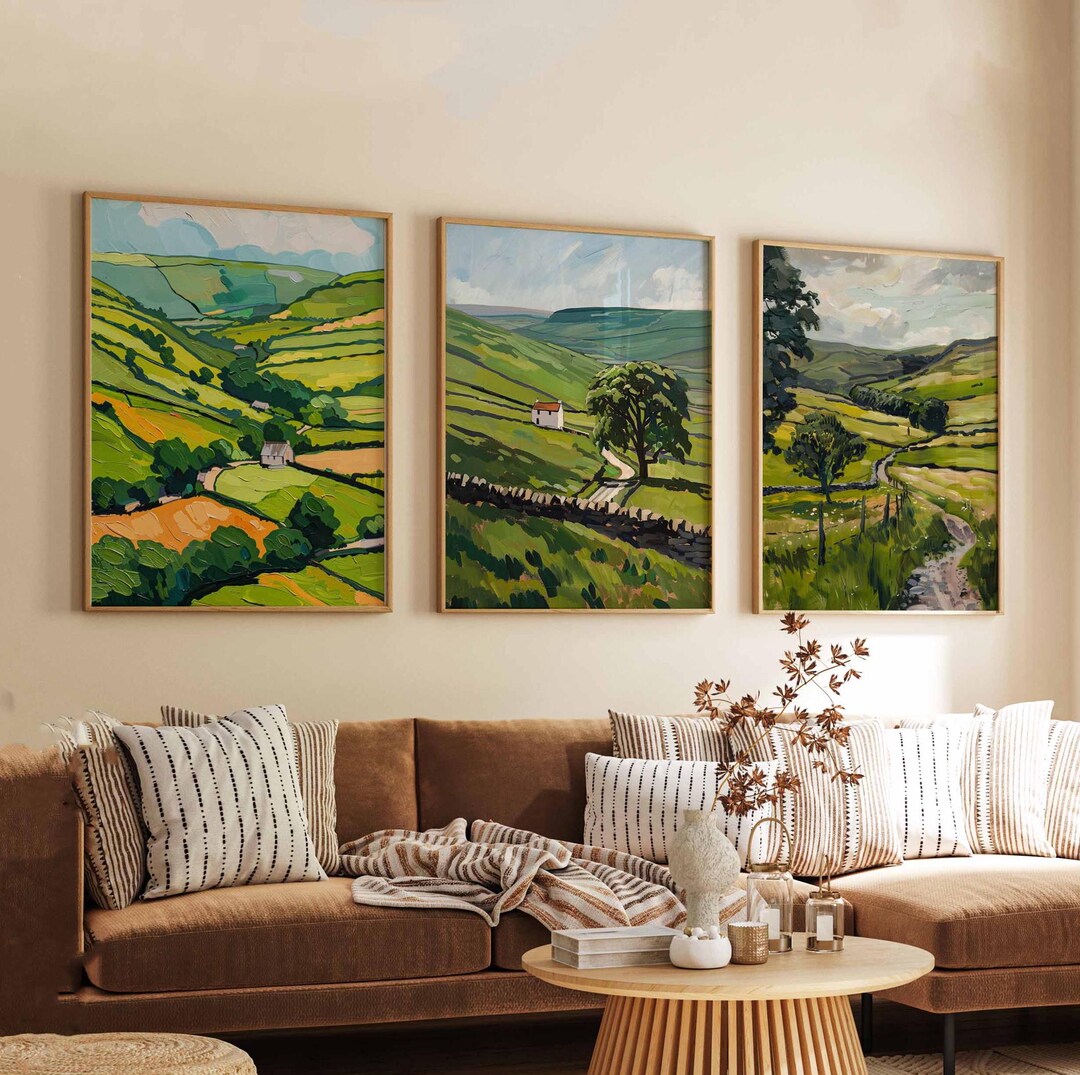 Set of 3 Yorkshire Dales Posters, Travel Prints, Yorkshire Wall Art ...