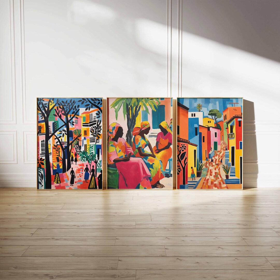 Set of 3 African Posters, Vintage African Aesthetic Prints, Nigeria ...