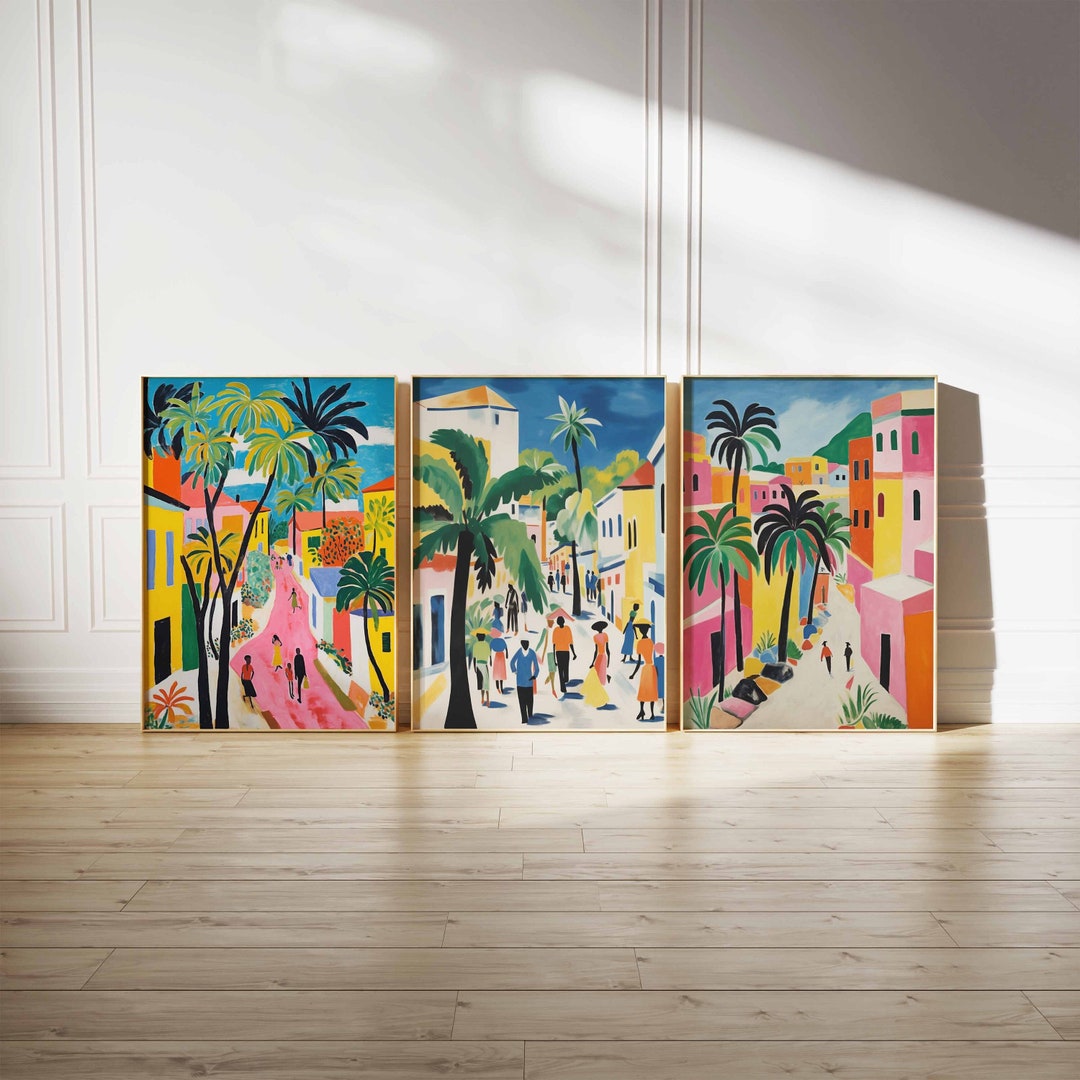 Set of 3 Haiti Posters, Vintage Haitian Aesthetic Prints, Caribbean ...