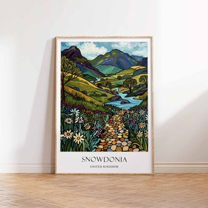 Snowdonia Poster, Wales Poster, Welsh Poster, Landscape Poster ...