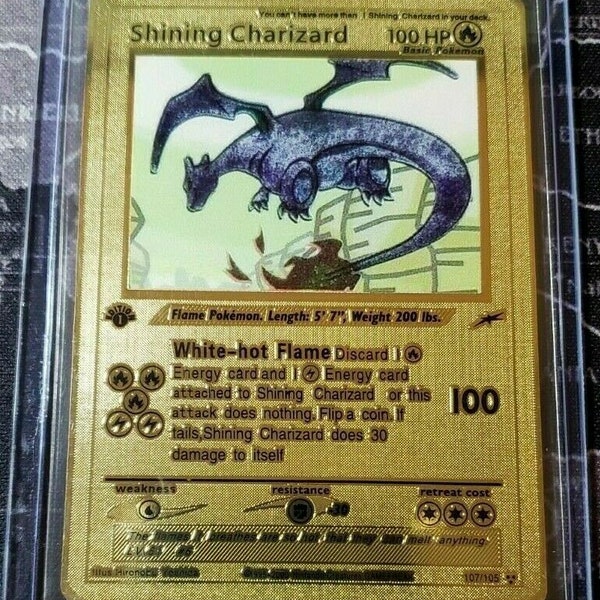 Shining Gold Charizard - Etsy