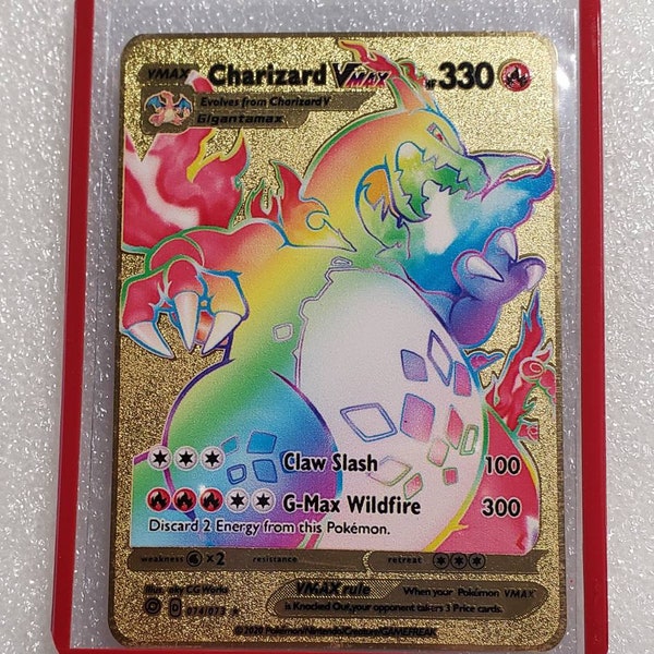 Charizard Vmax Gold - Etsy