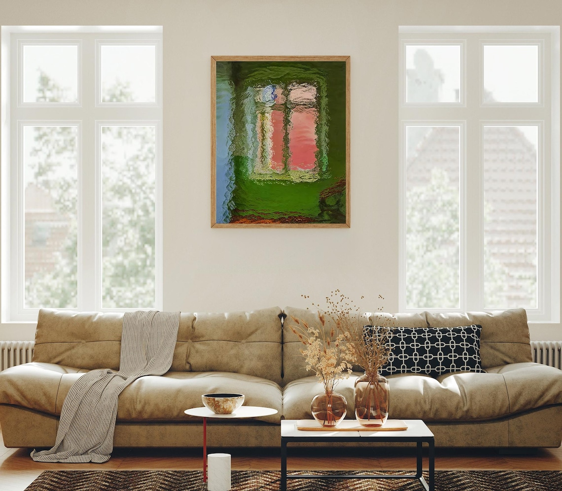 Hand-painted Window Oil Painting on Canvas: Abstract Home Decor - Etsy ...