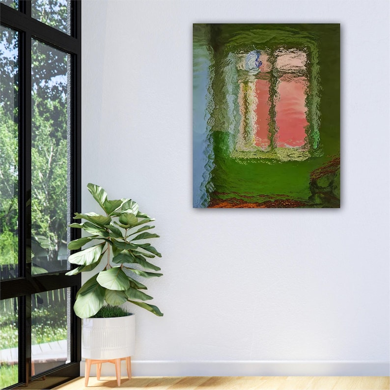 Hand-painted Window Oil Painting on Canvas: Abstract Home Decor - Etsy ...